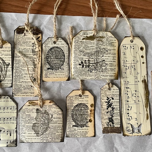 Hand Crafted | Art | Vintage Hang Tags Bookmarks | Poshmark